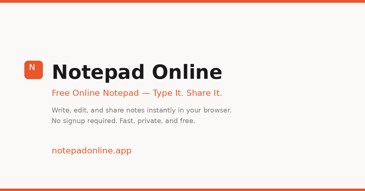 Best Free Plain Text Editor Online in 2026 | Notepad Online